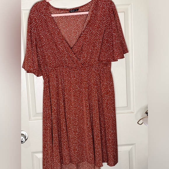 SHEIN | Dresses | Shein Curvy Burnt Orangeredish Dress Size 3x | Poshmark